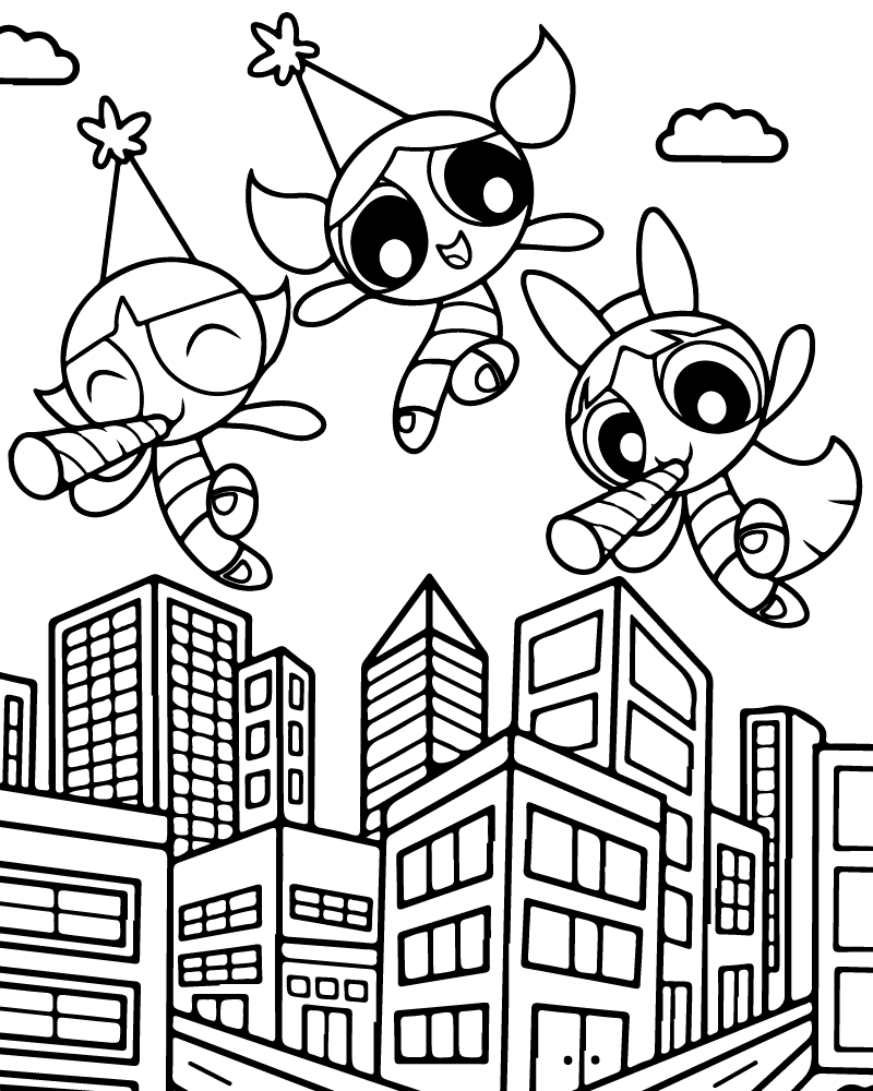 Powerpuff Girls Coloring Page