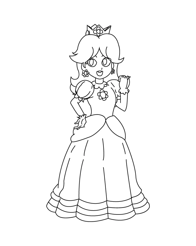 Princess Daisy Coloring Pages Coloring Page