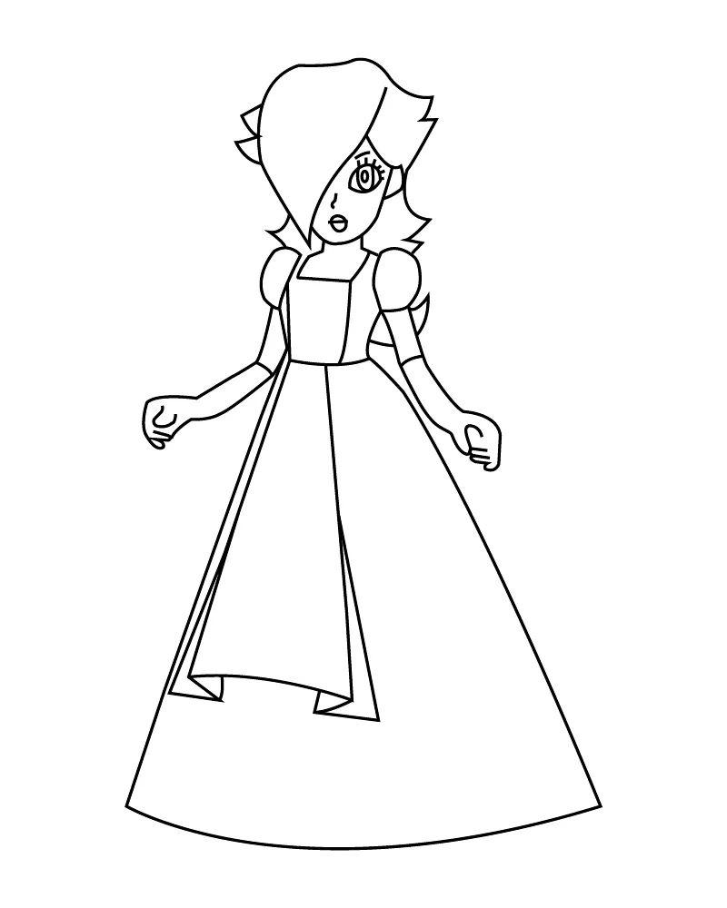Mario's Rosalina Printable Coloring Page