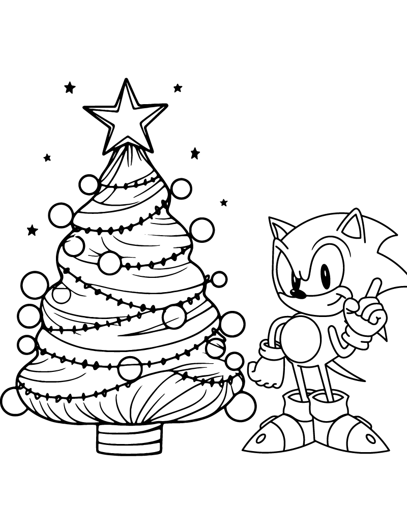 Sonic Winter Holiday Coloring Sonic Winter Holiday Coloring