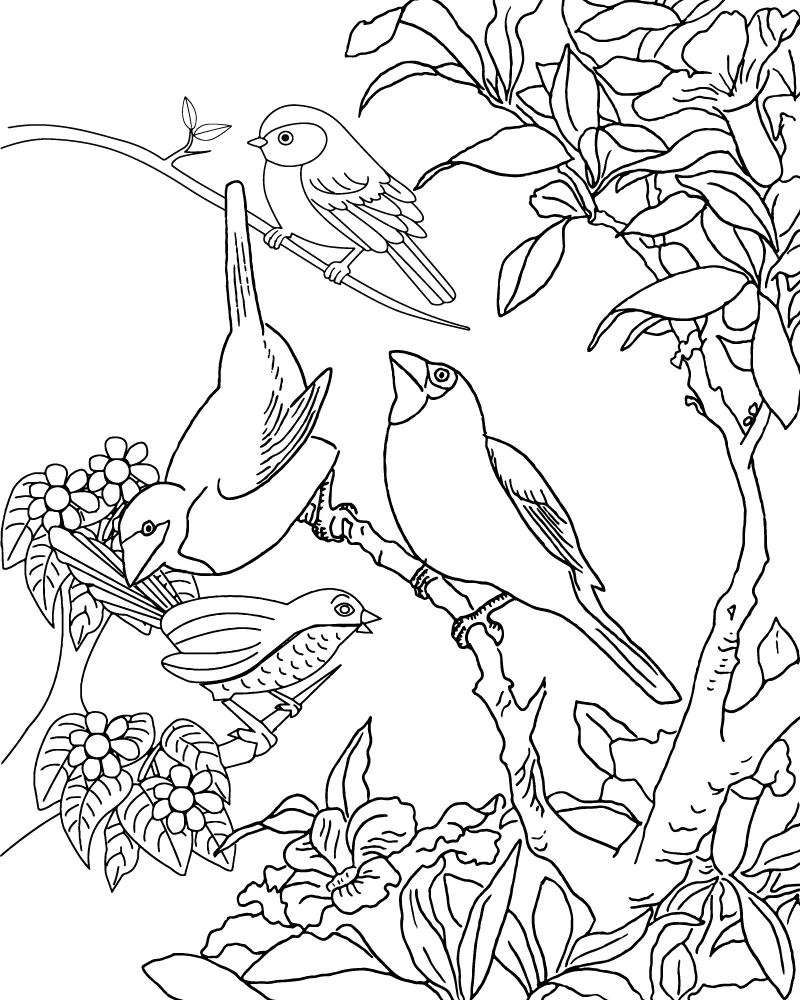First Day of Spring Coloring Page