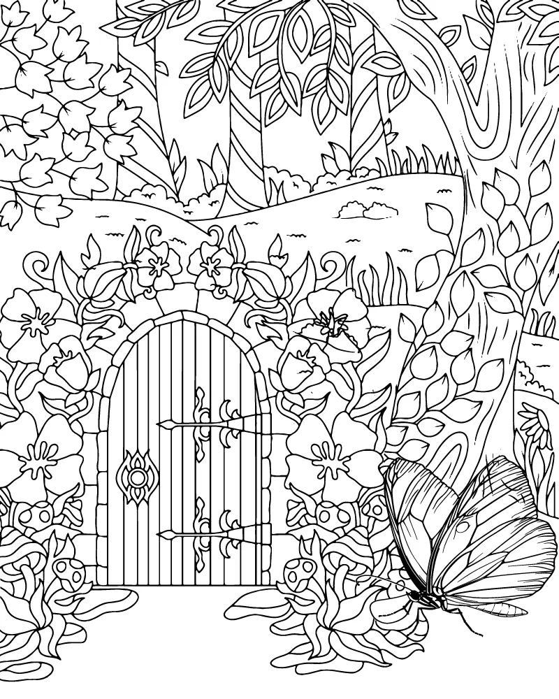 First Day of Spring Coloring Page