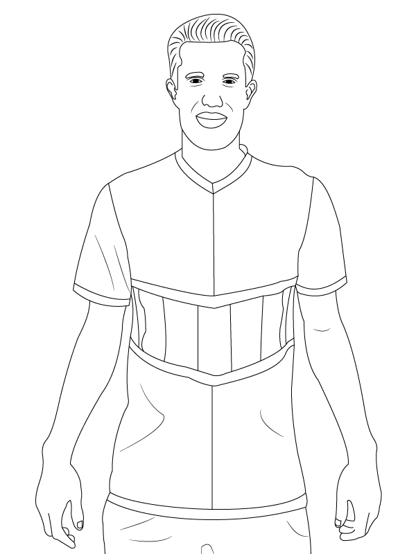 Robin van Persie Coloring Pages Coloring Page