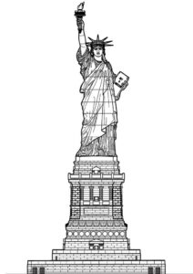 America's Famous Landmarks with Coloring Pages