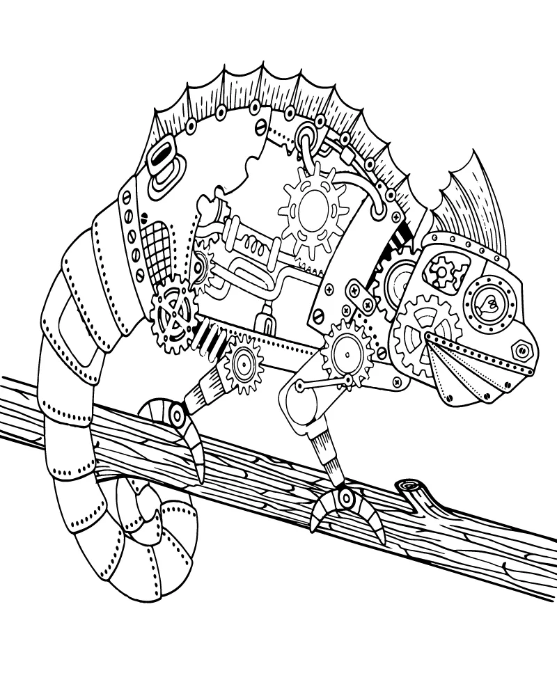 Steampunk Coloring Page