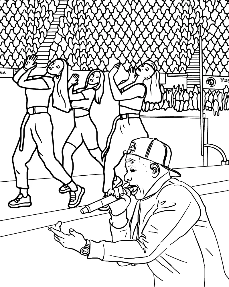 Super Bowl 2025 Coloring Page