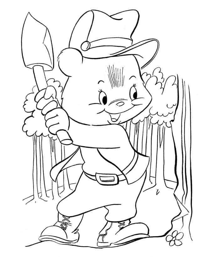 Lumber Jacks And Coloring Pages