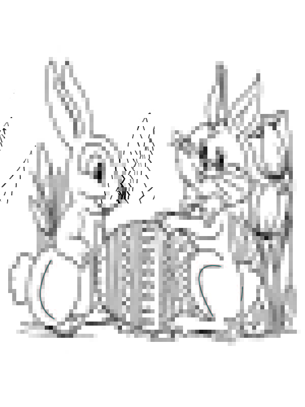Two Easter Bunnies Talking
