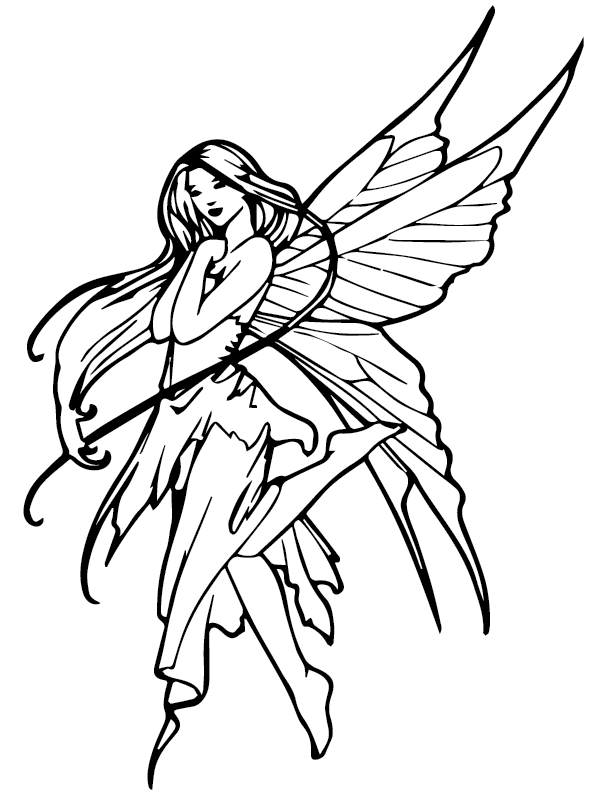 Admirable Fairy Princess Coloring Page Free Printable Coloring Pages