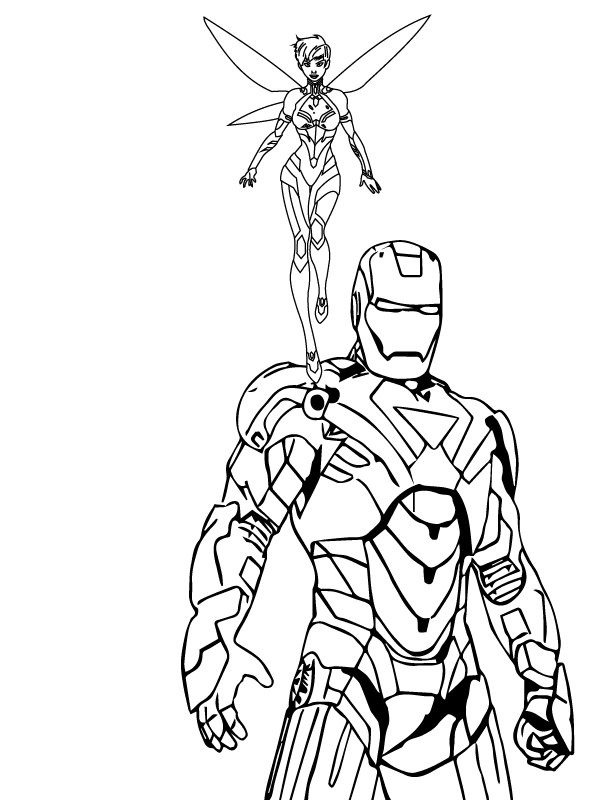 Wasp Avengers Coloring Pages Coloring Pages