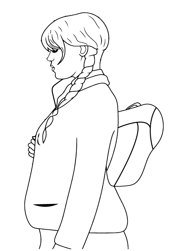 Wednesday Coloring Page
