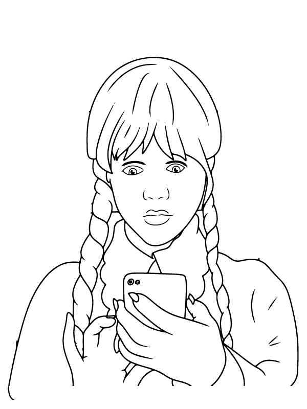 Wednesday Coloring Page