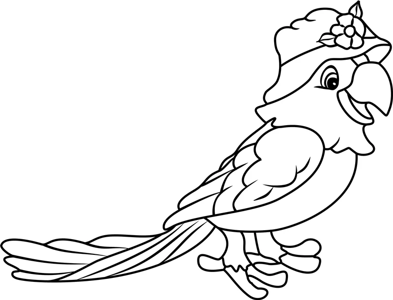 Parrot Coloring Page