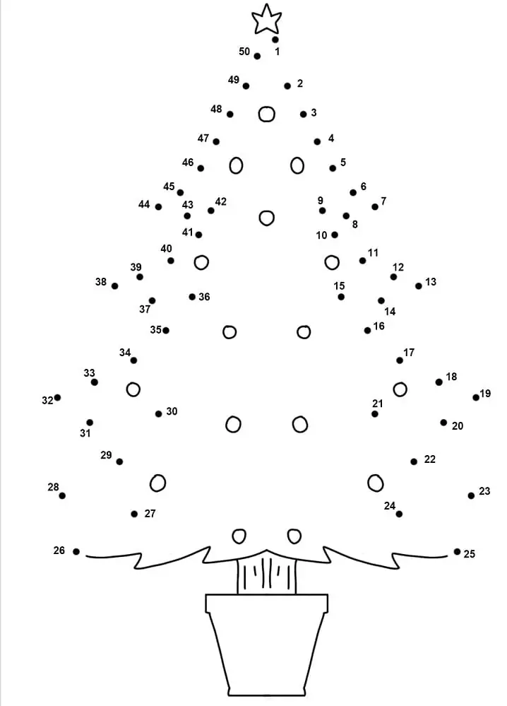 Beautiful Christmas Tree Dot To Dots Beautiful Christmas Tree Dot To Dots