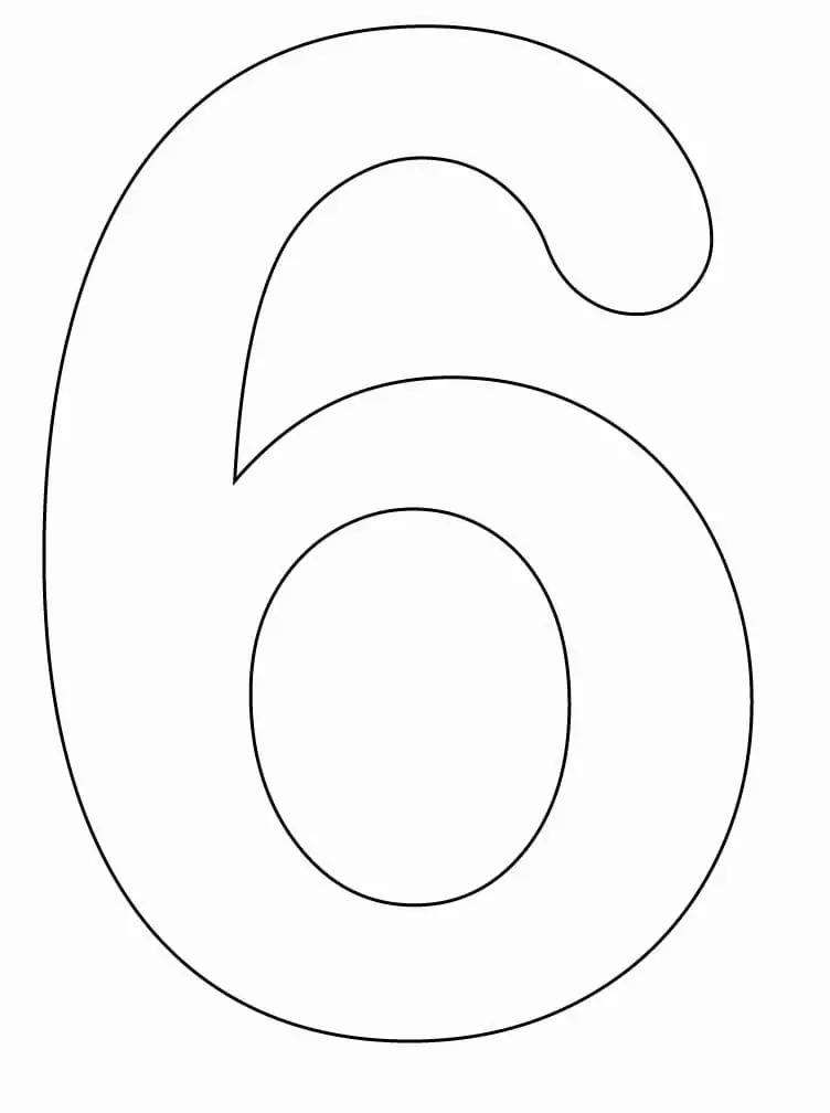 Easy Number 6 Coloring Page Coloring Pages Easy Number 6 Coloring Page Coloring Pages