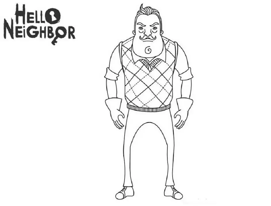Hello Neighbor Coloring Page