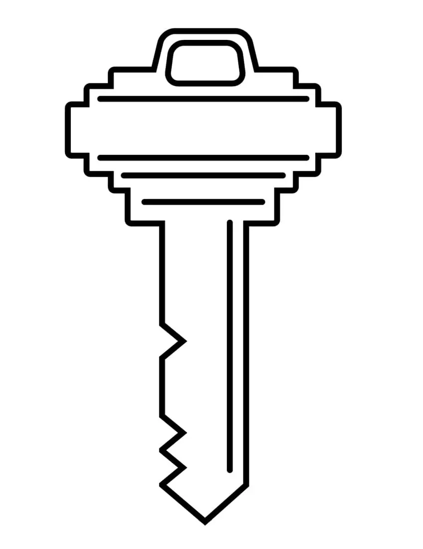 Key Coloring Page Key Coloring Page