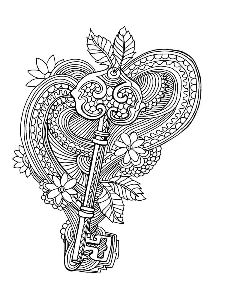 Key Coloring Page Key Coloring Page