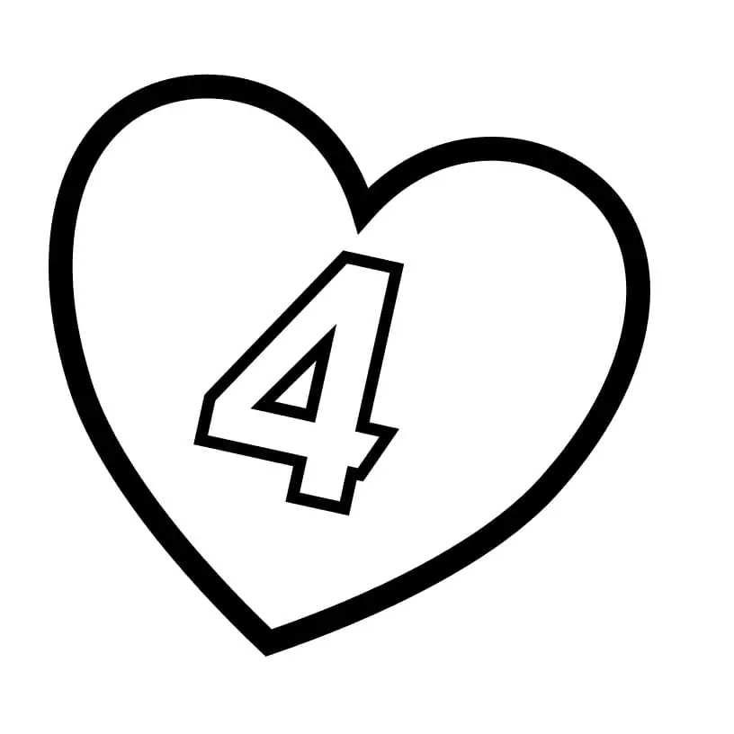 Number 4 Coloring Pages