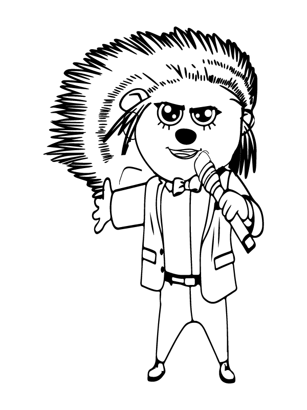 Ash from Sing Coloring Page