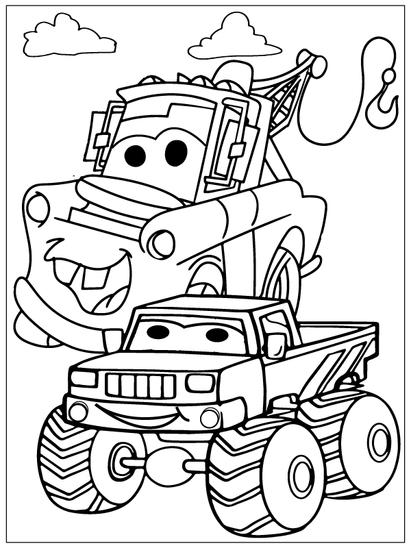 Carros da Disney Coloring Page