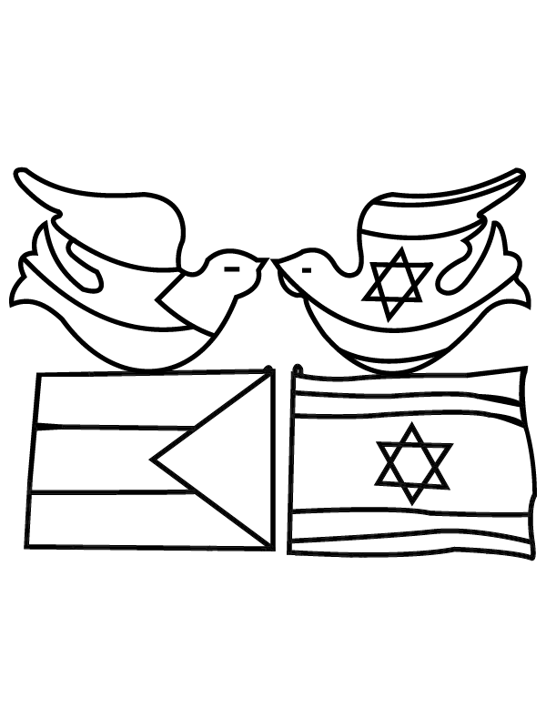 Peace Israel And Palestine Coloring Page Free Printable Coloring