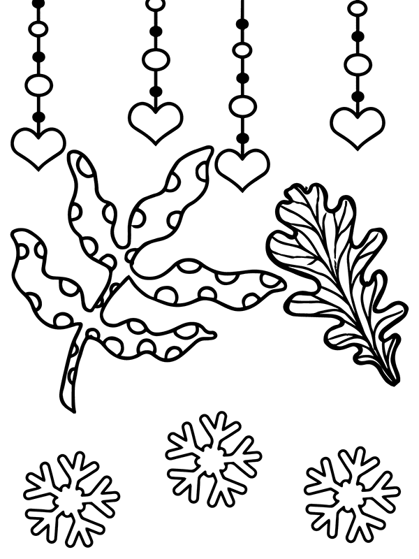 Mistletoe Christmas Coloring Page