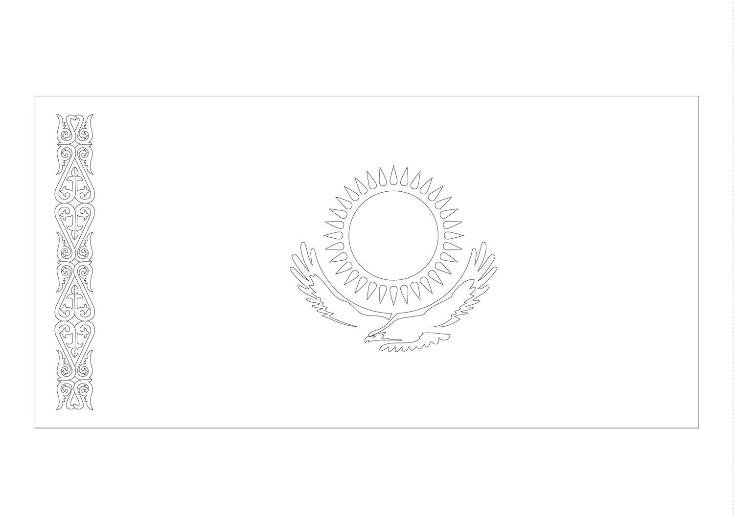 Flag Of Kazakhstan F rbung Seite Kostenlose Druckbare Malvorlagen F r
