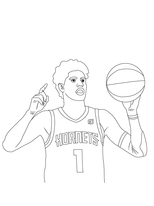 LaMelo Ball Coloring Page