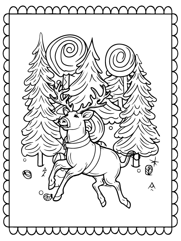 Christmas Cards Coloring Page